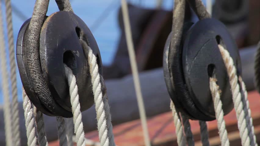 Ropes - Antique Pirate Sail Stock Footage Video (100% Royalty-free ...