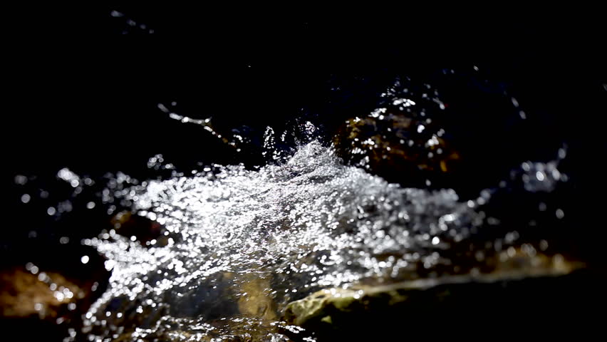 3D Animated Super Slow Motion Of The Drop Of Water Falling Into The ...