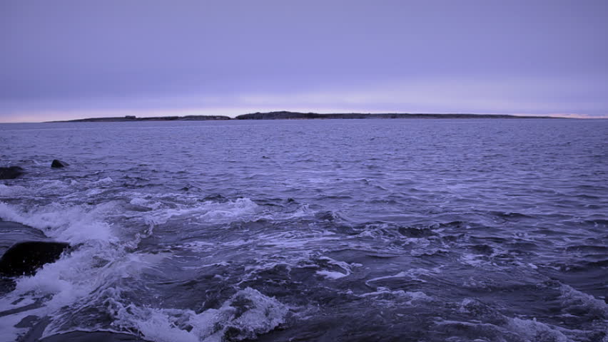 Distant Island in the Sea Stock Footage Video (100% Royalty-free ...