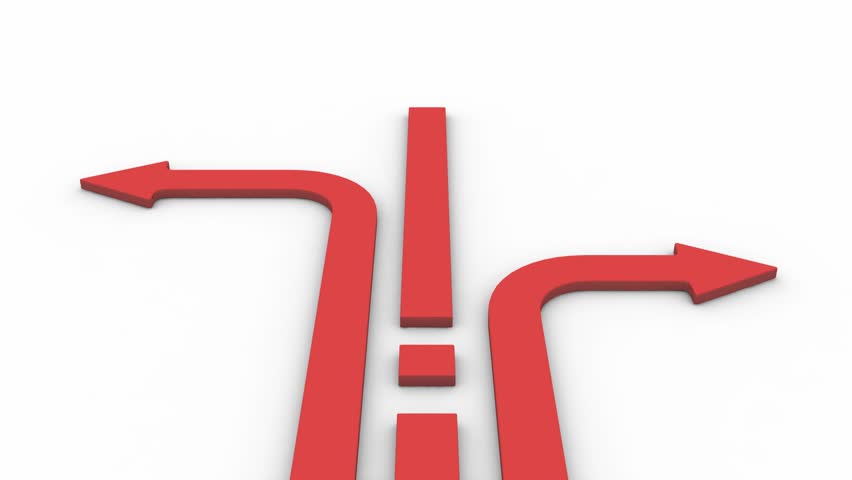 Stock Video Of Hd Animated Decision Arrows With Blinking 6161294