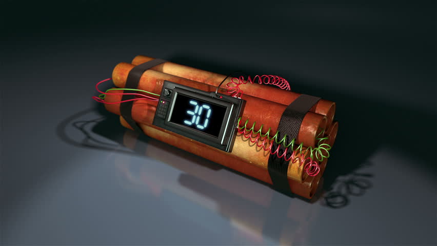 Dynamite Bomb Explosion. 30 Seconds High Quality Animation Of Time Bomb ...