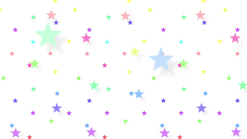 Falling Color Stars On A White Background Stock Footage Video 21817549 ...