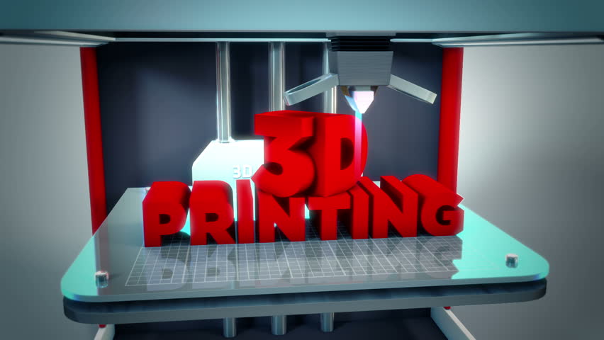 Animation of Working 3d Printer. Stock Footage Video (100% Royalty-free ...