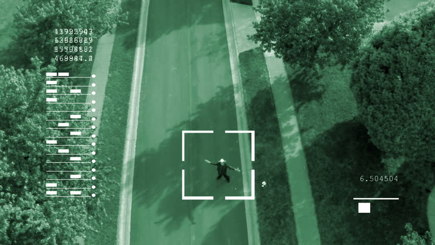 Drone Surveillance or Spy Satellite Video de stock (totalmente libre de ...