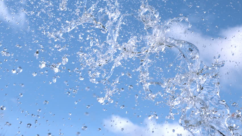 Water Spraying in the Sky Stock Footage Video (100% Royalty-free ...