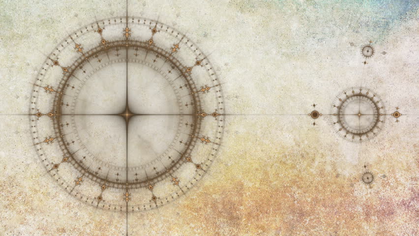 Old Clock Or Ancient Nautical Instrument, Animation Of Cogs Working ...