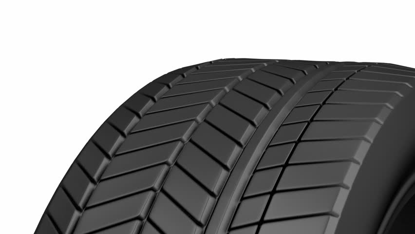 Close-up of Rotating Car Tire Stock Footage Video (100% Royalty-free ...