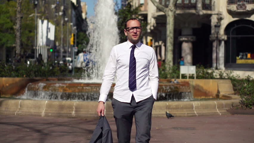 Businessman Getting Hit In Face By Water Balloon - Slow Motion Stock ...