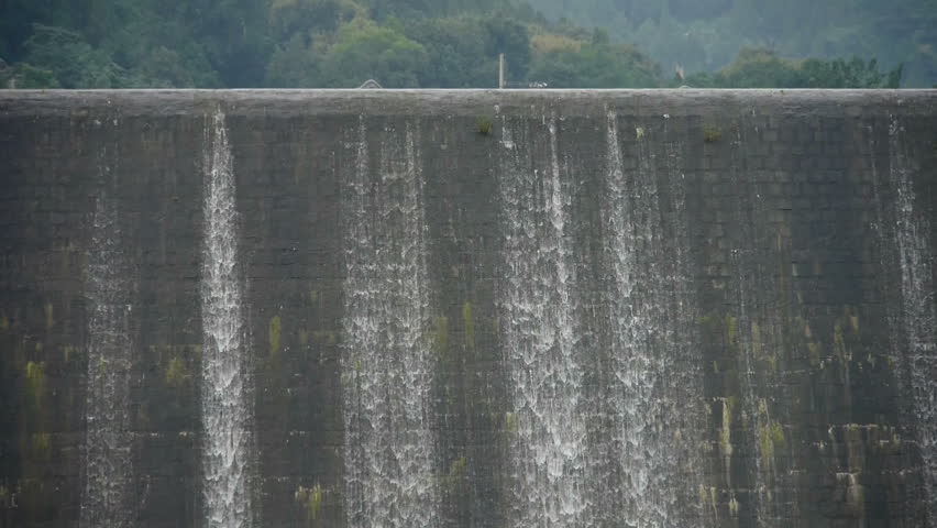 Overflow Dam,waterfall Texture,rainy Season. Gh2_02318 Stock Footage ...