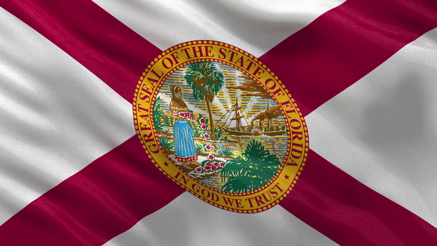 Us State Flag of Florida Stock Footage Video (100% Royalty-free ...