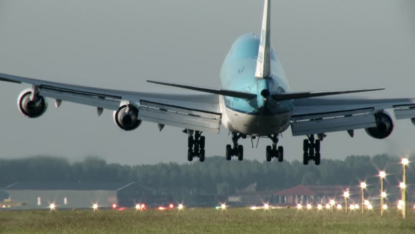 4k Jumbojet Landing Close up Stock Footage Video (100% Royalty-free ...