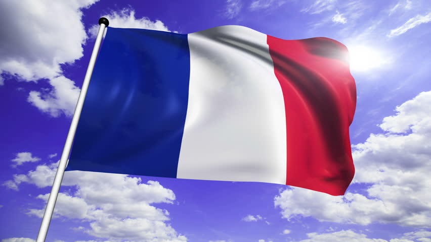Flag of France with Fabric Stock Footage Video (100% Royalty-free ...