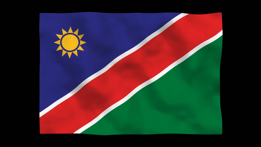 Nam Namibia. National Flag Waving Stock Footage Video (100% Royalty ...
