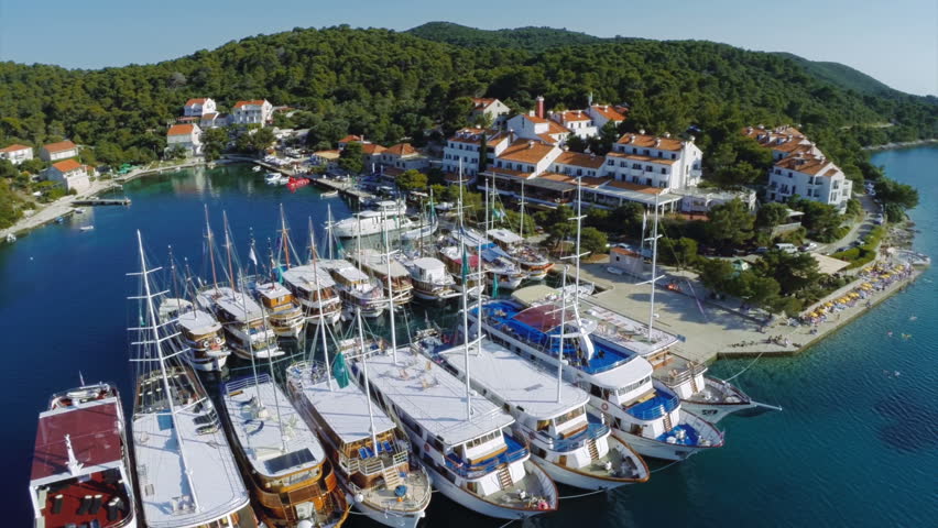 Copter Aerial View Of The Famous Nautical Destination Pomena In ...