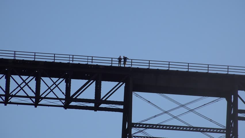 Rail Bridge, Overpass, Crossing Stock Footage Video (100% Royalty-free ...