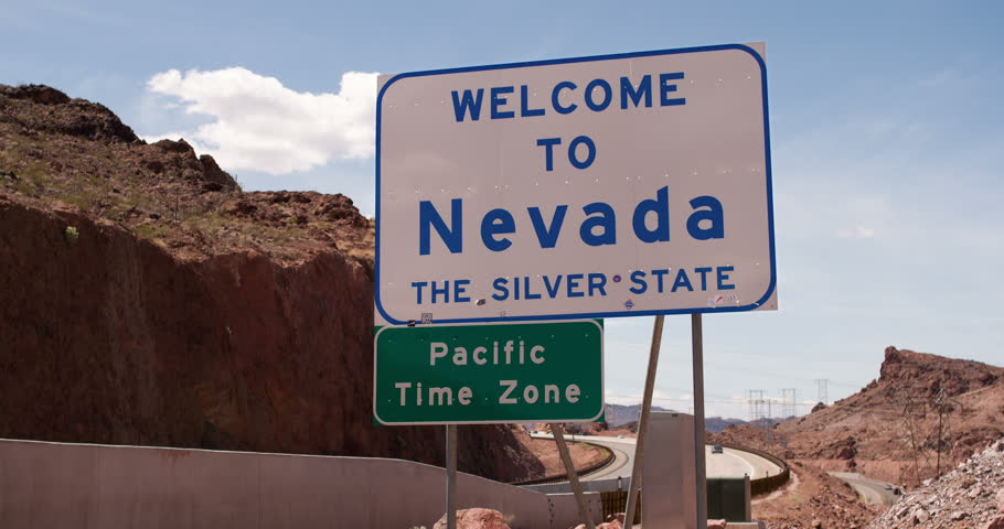 LAS VEGAS, NV - CIRCA 2014: Welcome To Nevada The Silver State Sign ...