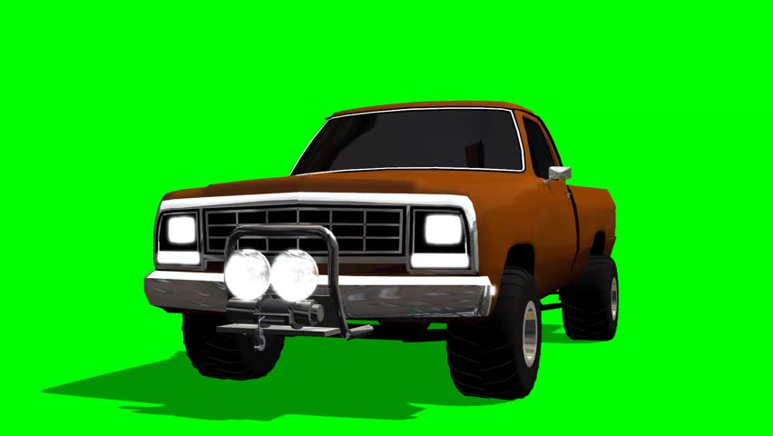 Pickup Truck Car Driving Animation Stock Footage Video (100% Royalty ...