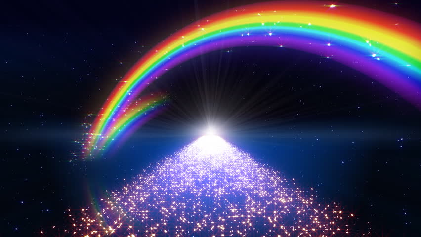 Rainbow In Space Way. Séquences vidéo libres de droit 691387 | Shutterstock