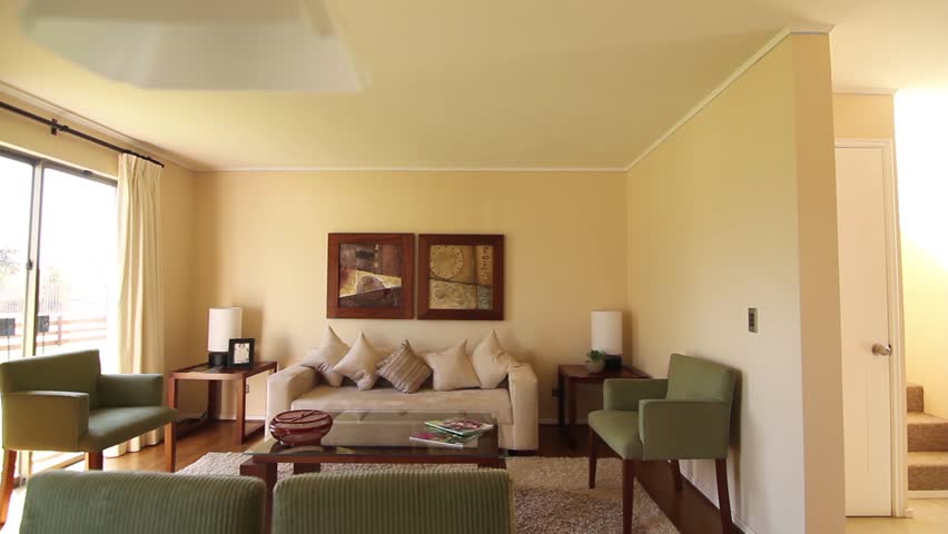 SANTIAGO, CHILE - INTERIOR LIVING ROOM - A Living Room With Two Small ...