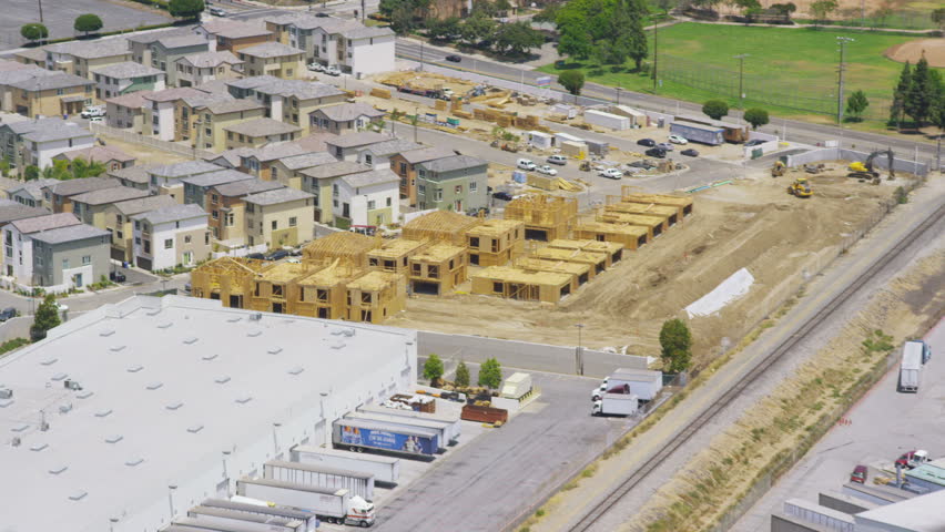Aerial Property Development in California Stock Footage Video (100% ...