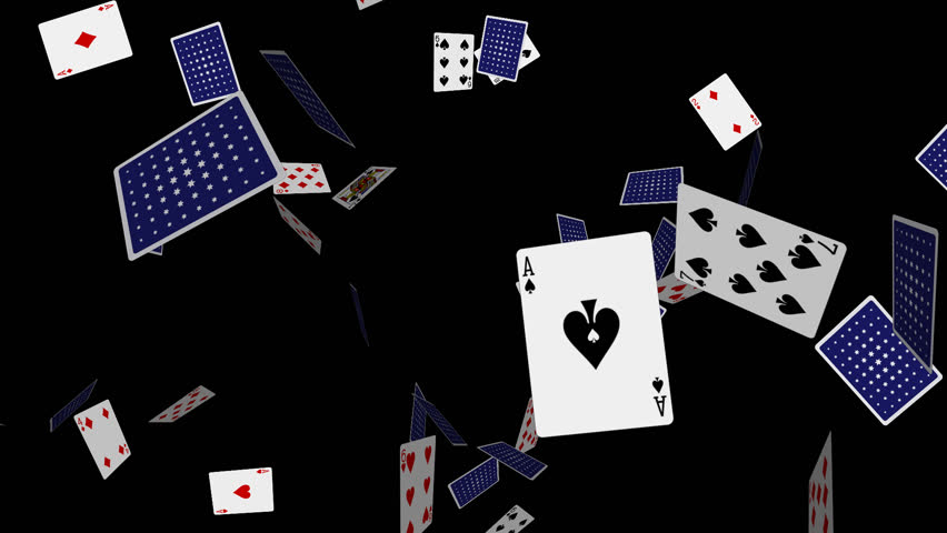 Playing Cards - Falling Loop - 3 - Alpha Channel - 30 Fps - 3D Animated ...