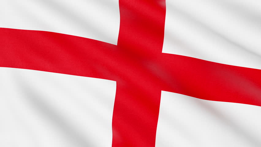 Lagret videoklipp av Flag of England waving with realistic cloth ...
