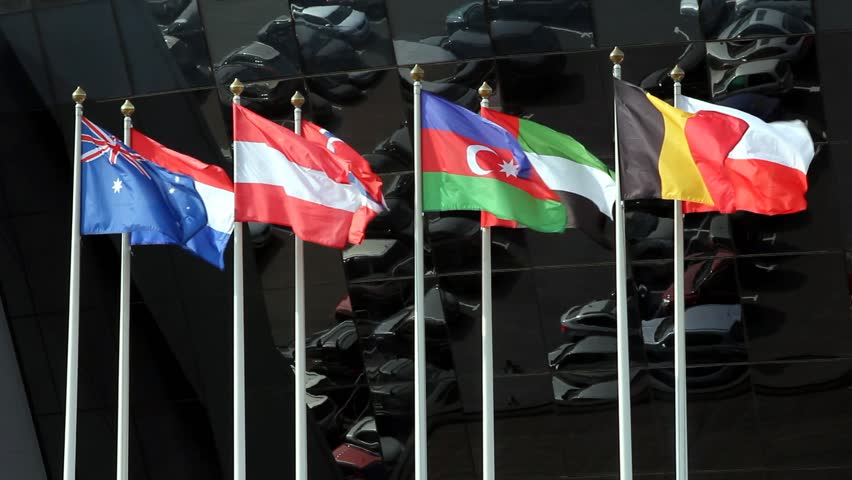 Group of Flags in Front Stock Footage Video (100% Royalty-free) 7435414 ...