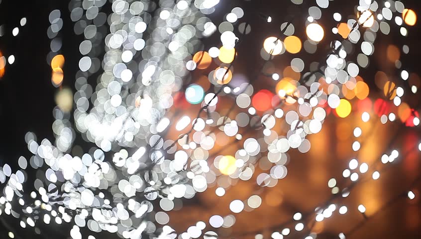 Bright Lights at Night Festively Stock Footage Video (100% Royalty-free ...