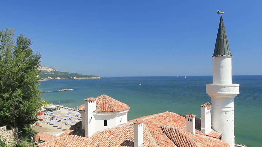Balchik Palace On the Black Stock Footage Video (100% Royalty-free ...