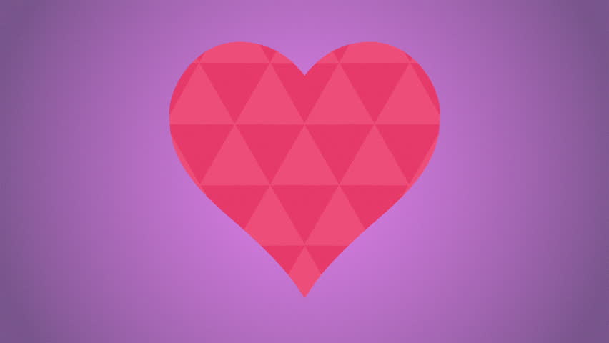 Many Animated Pink Small Hearts Expand And Contract To Form A Big Heart ...