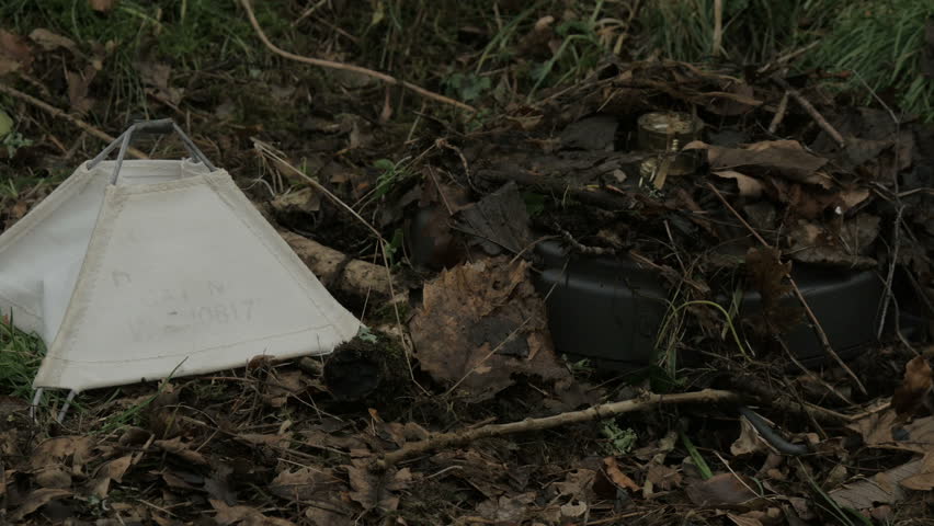 A Establishing Shot Of A WW2 German Minefield With Mine Warning Sign ...