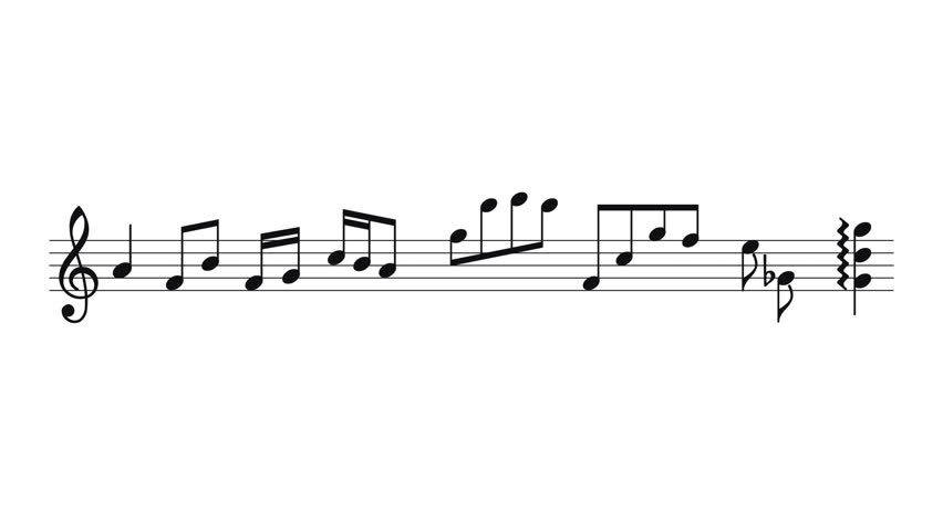 Various Musical Notes Jumping up Stock Footage Video (100% Royalty-free ...