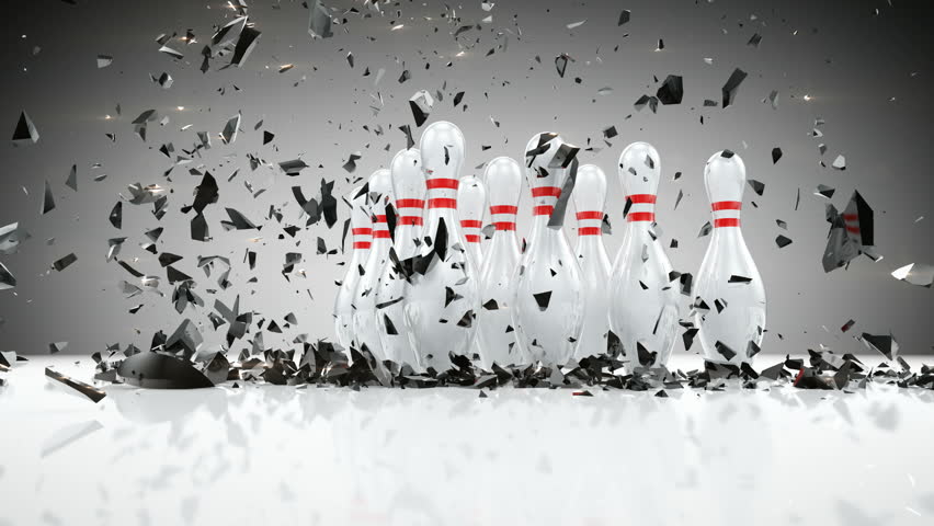 Bowling Ball Rolls and Breaks Stock Footage Video (100% Royalty-free ...