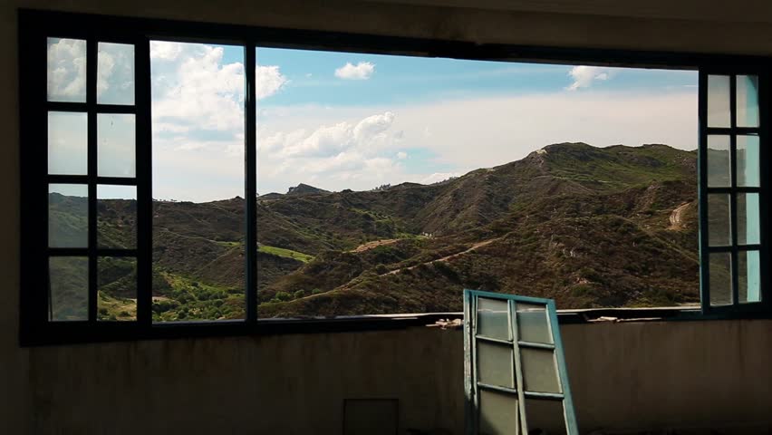 beautiful landscape out of wide window 스톡 비디오 | 9188834 | Shutterstock