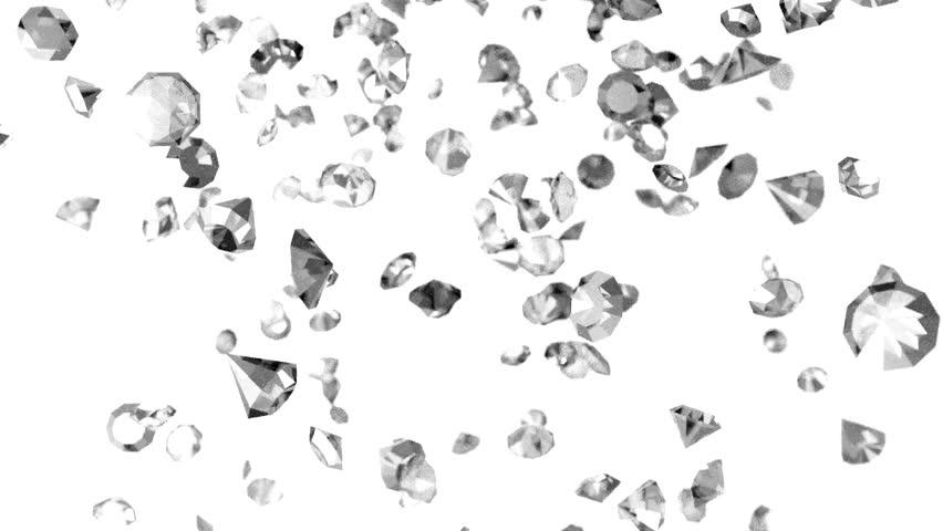 Diamonds Gemstones Gems Stones Falling Stock Footage Video (100% ...