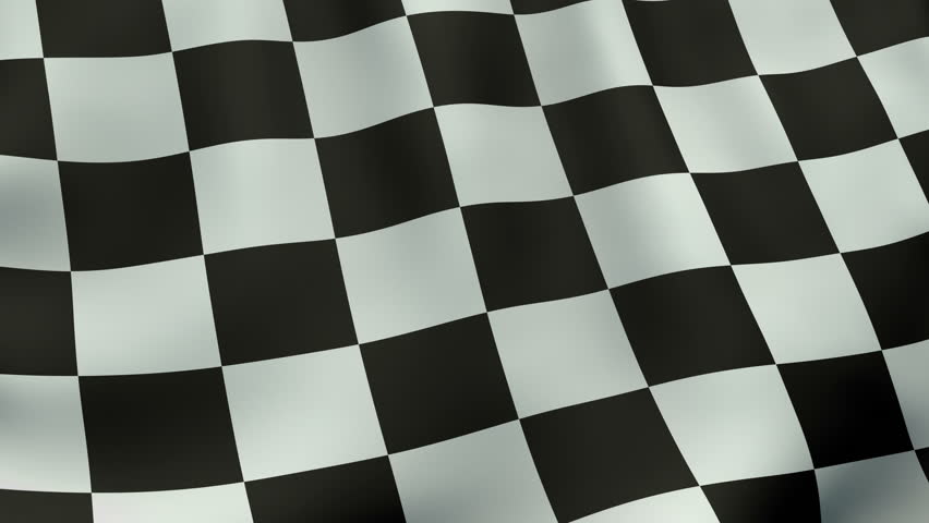 Seamlessly Loopable Waving Checkered Flag Animation. Stock Footage ...
