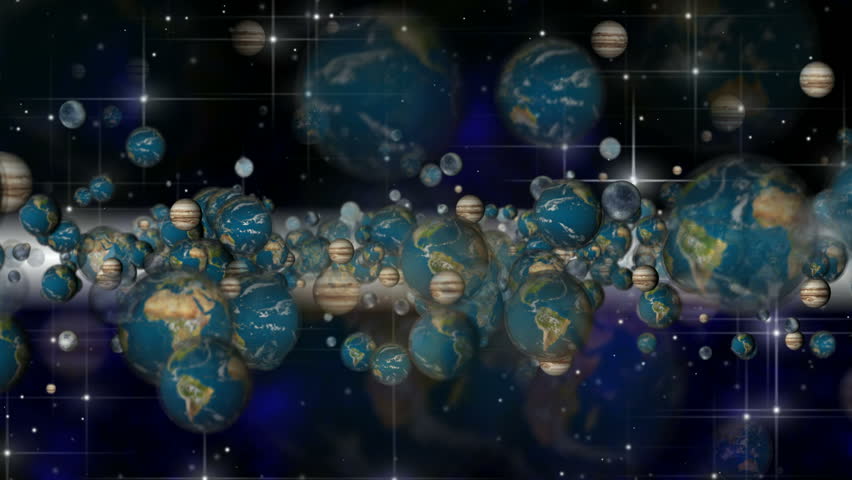 Stock video of cosmic planet horizon abstract seamless loop motion ...