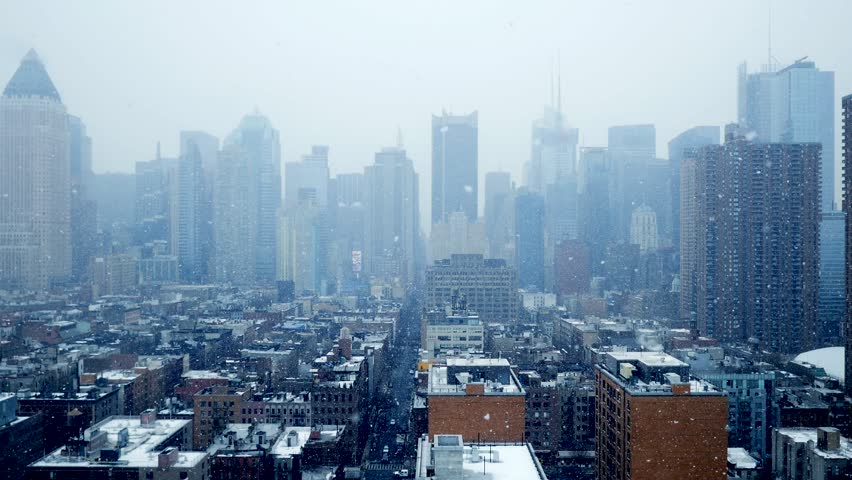 Snow Storm in the City. Stock Footage Video (100% Royalty-free) 9338654 ...