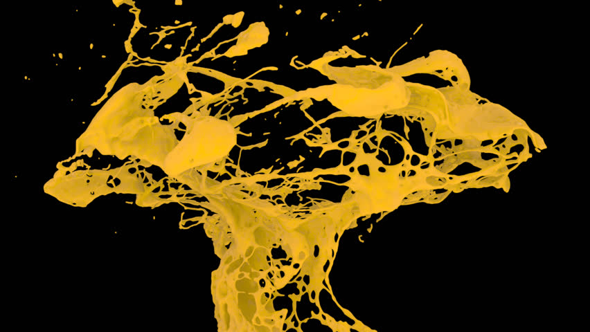 「yellow color splashes in slow motion,」の動画素材 | 9588374 | Shutterstock
