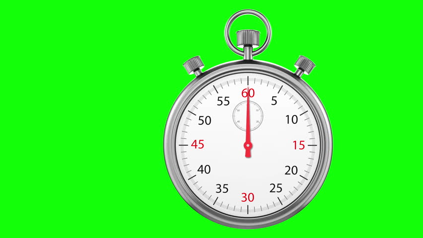 Stopwatch Loop Realtime (Green Screen). Realistic Stopwatch Animation ...