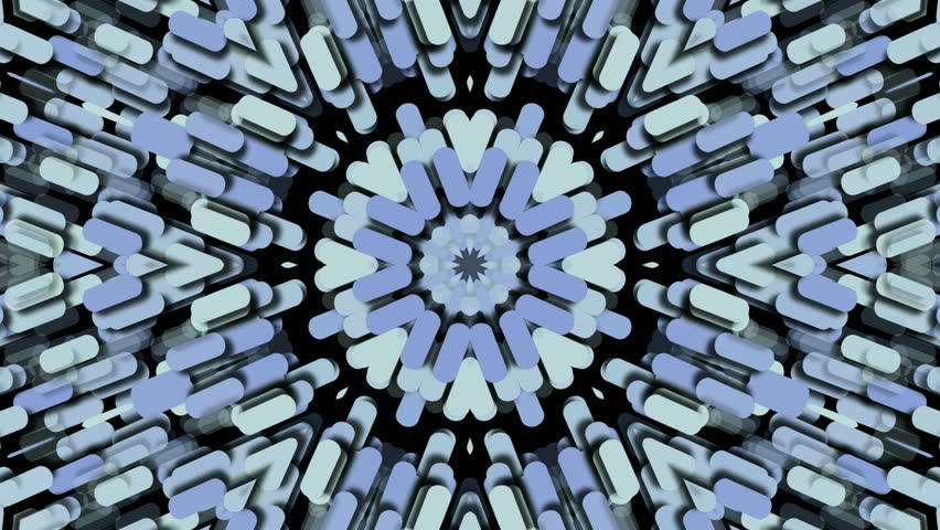 A Moving Kaleidoscope Of Flower Patterns. Looping Stock Footage Video ...
