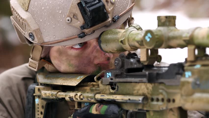 Soldier aiming Sniper Rifle image - Free stock photo - Public Domain ...
